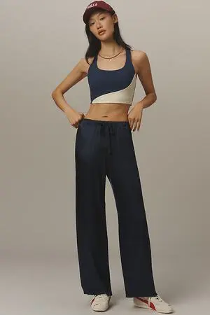 Michael Stars Jacqueline Satin Wide-leg Pants - Navy