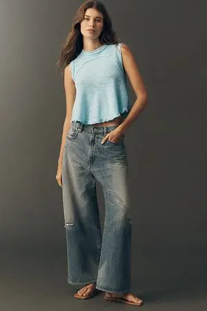 PILCRO Crew-neck Swing Tank Top