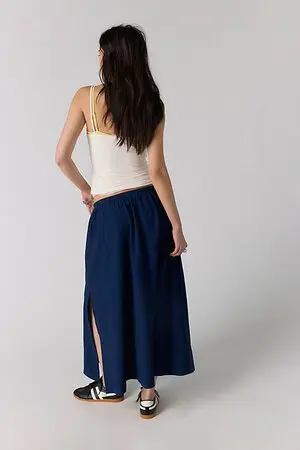Closed Gathered Maxi Skirt