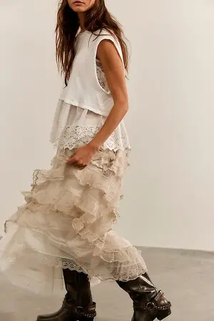 MAGNOLIA PEARL Organza Pissarro Maxi Skirt