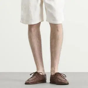 Auralee Leather Deck Shoes - Brown