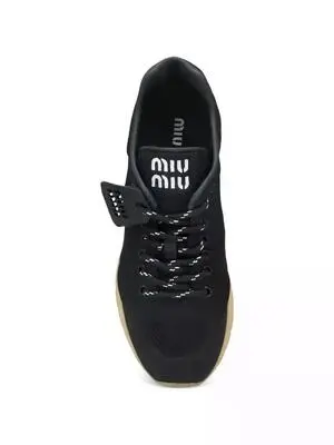 Miu Miu Logo Tag Mesh Sneakers