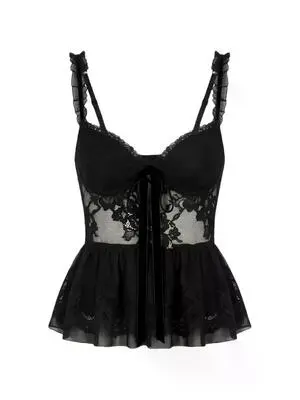 ANIYE BY Lace-trimmed Peplum Top