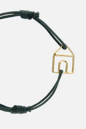 ALIITA Casita Pura" 9kt Yellow Gold Bracelet - Green