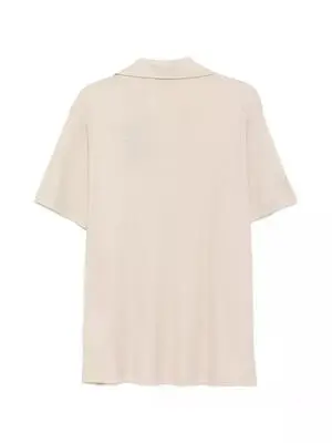 Paul & Shark X-soft Fine-knit Open-collar T-shirt - Neutrals