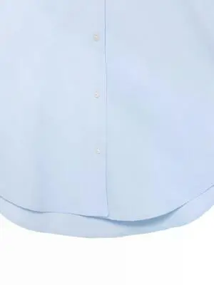 XACUS Marta Button-down Shirt With Curved Hem - Blue
