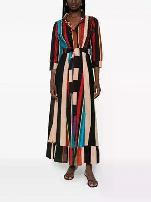 CONNOR&BLAKE Sequin Embellished Striped Maxi Dress