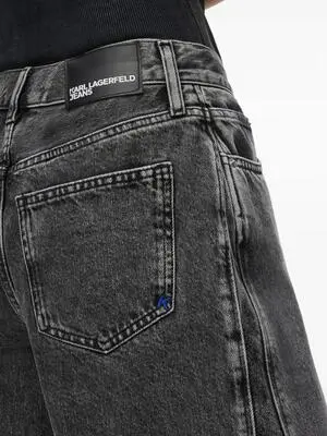 Karl Lagerfeld Acid-wash Wide-leg Jeans