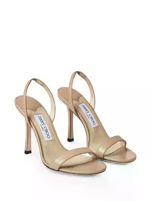 JIMMY CHOO Jenn 100 Strap Sandals Neutrals