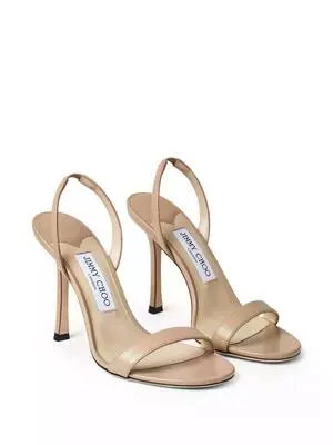 JIMMY CHOO Jenn 100 Strap Sandals - Neutrals