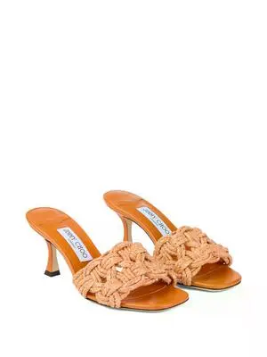 JIMMY CHOO Chara 70 Mule Sandals - Orange