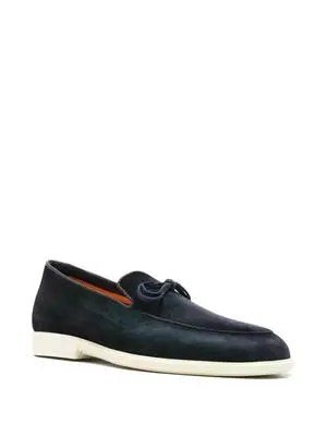 Santoni Bow-detail Loafers - Blue