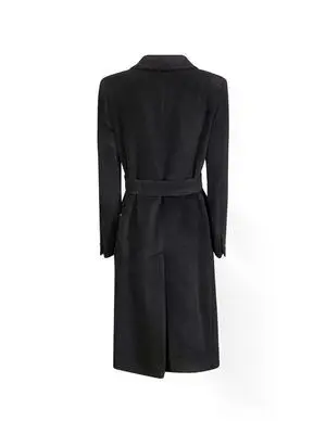 Tagliatore Belted Double-breasted Coat - Black