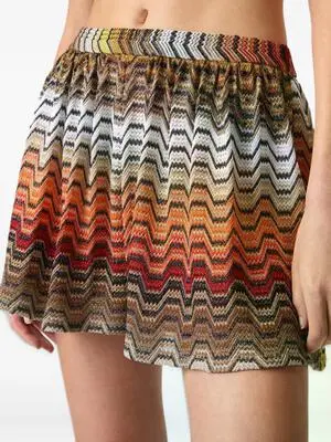 Missoni Zig-zag Pattern Mini Skirt - Brown