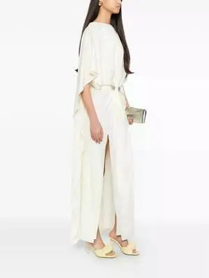 Brandon Maxwell Draped Cuff-link Detail Dress - Neutrals