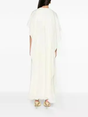 Brandon Maxwell Draped Cuff-link Detail Dress - Neutrals
