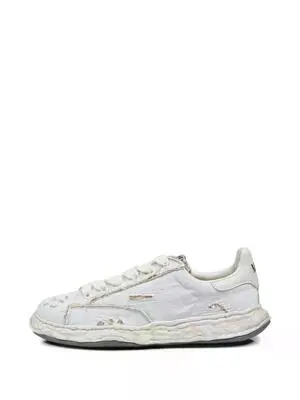 Mihara Yasuhiro Charles Og Sole Ripped-canvas Sneakers - White