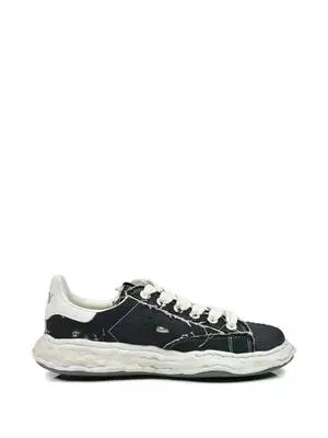 Mihara Yasuhiro Charles Og Sole Ripped-canvas Sneakers - Black