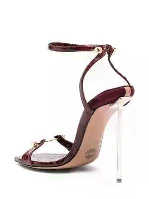 HARDOT Croc-effect Stiletto Sandals