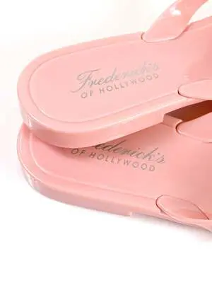 Frederick's Of Hollywood Jelli Camellia Thong Sandal - Pink