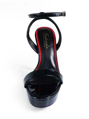 Frederick's Of Hollywood Cupid Strap Platform Heels - Black