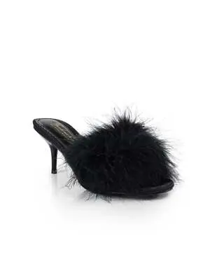 Frederick's Of Hollywood Luxor Feather Mules