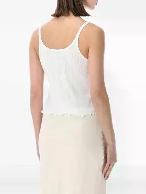 RÓHE Pointelle-knit Scalloped-edge Top