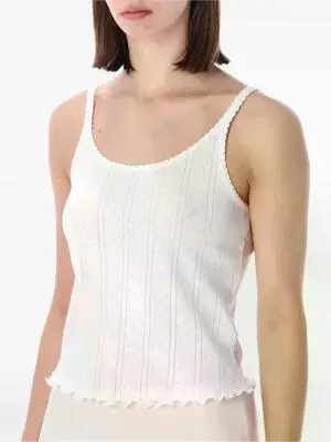 RÓHE Pointelle-knit Scalloped-edge Top