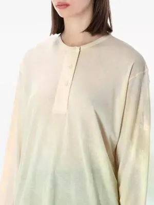 Studio Nicholson Rutas Long-sleeve Henley Top - Neutrals