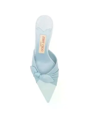 JIMMY CHOO Knot-detail Pointed-toe Mules