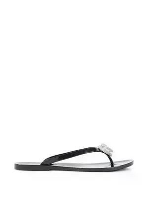 Mach & Mach Crystal-embellished Sandals - Black