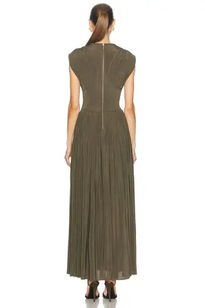 Zimmermann Luna Slinky Jersey Dress - Olive