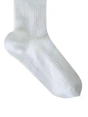 MAISON MARGIELA Ribbed-knit Socks - White
