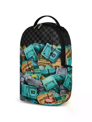 SPRAYGROUND Monopoly Stack Up Checkered Backpack - Black