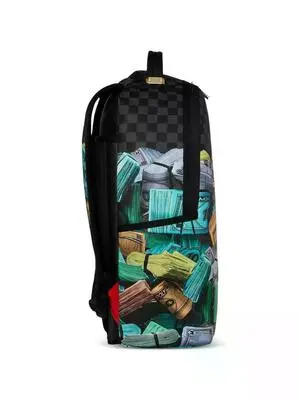 SPRAYGROUND Monopoly Stack Up Checkered Backpack - Black