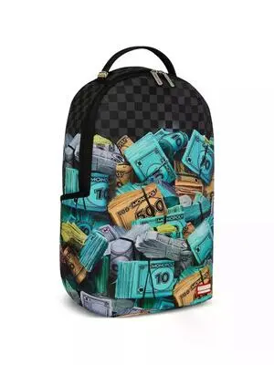 SPRAYGROUND Monopoly Stack Up Checkered Backpack - Black