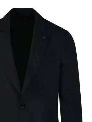 LARDINI Single-breasted Blazer - Black
