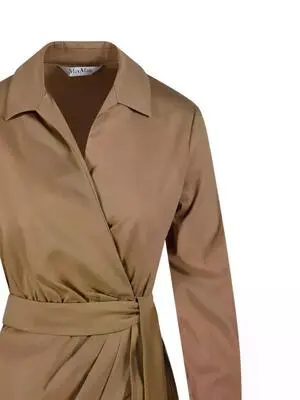 Max Mara Belted Wrap Dress - Neutrals