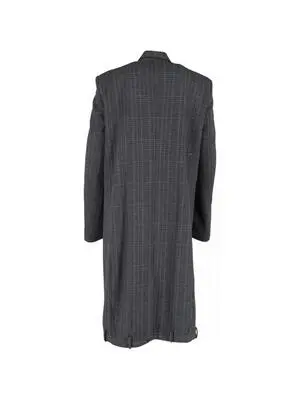 Balenciaga Check-pattern Double-breasted Coat