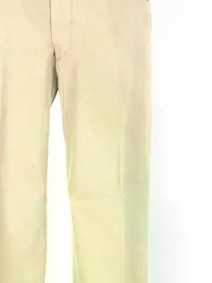 MICHAEL COAL Pressed-crease Straight-leg Trousers - Neutrals