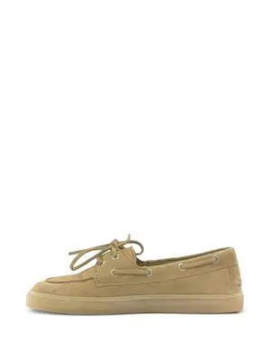 SUMMERY COPENHAGEN Lace-up Suede Loafers - Neutrals