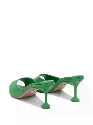 AQUAZZURA Bisous Leather Mules
