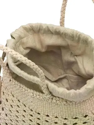 Dragon Diffusion Santa Cano Woven-leather Tote Bag - Neutrals