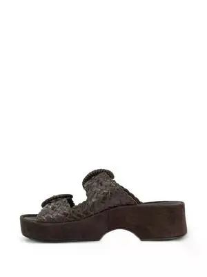 TONI PONS Leather Buckle-fastening Platform Sandals