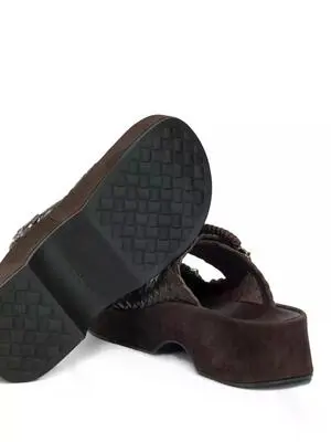 TONI PONS Leather Buckle-fastening Platform Sandals