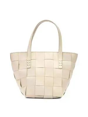 Dragon Diffusion Mini Japan Woven Leather Tote - Neutrals