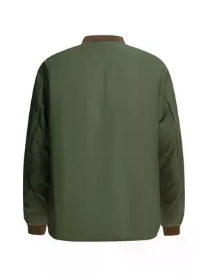 Visvim Contrast-trim Button-up Bomber Jacket - Green