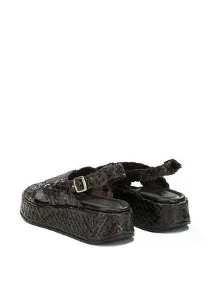 TONI PONS Woven Crossover-strap Platform Sandals