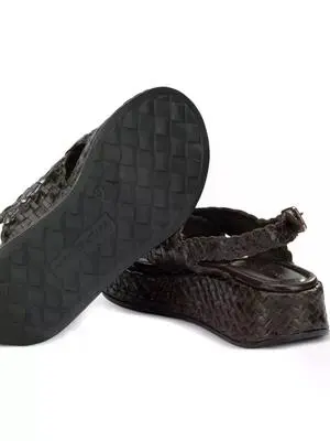 TONI PONS Woven Crossover-strap Platform Sandals
