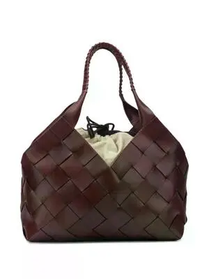 Dragon Diffusion Woven Leather Shoulder Bag